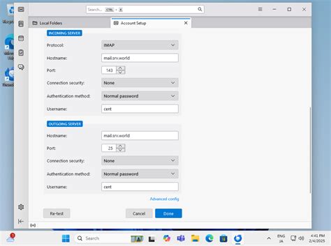 Centos Stream 10 Email Client Setting Server World
