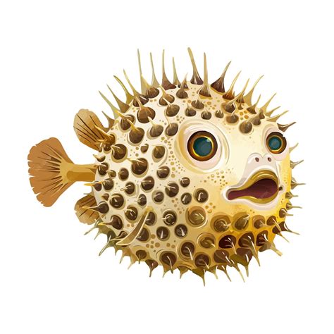 Premium Vector Pufferfish Vector Illustration Isolated On White