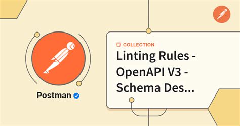 Linting Rules Openapi V3 Schema Description Words Documentation Postman Api Network