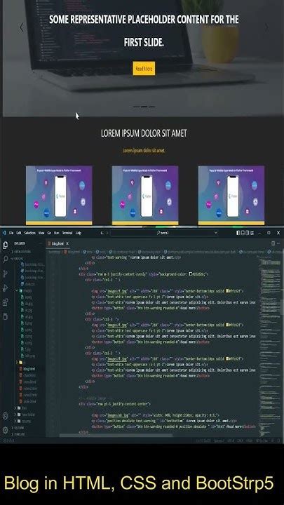 Complete Blog Using Html Css And Bootstrap5 Thecodecollege Webdevelopment Html Css