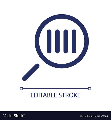 Scanning Product Barcode Linear Ui Icon Royalty Free Vector