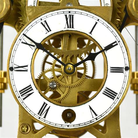 English Style Grasshopper Escapement 8 Day Fusee Double Pendulum Mantle