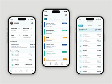 employee management mobile app ui ux design by rizwan ali on dribbble