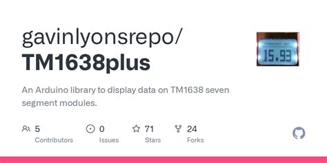 github gavinlyonsrepo tm1638plus an arduino library to display data