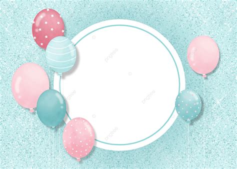 파란색 풍선 반짝이 배경 풍선 초대 생일 배경 일러스트 및 사진 무료 다운로드 Pngtree