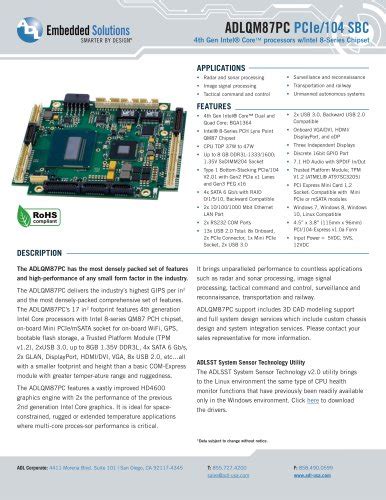 All Adl Embedded Solutions Catalogs And Technical Brochures All Adl Embedded Solutions Catalogs And Technical Brochures