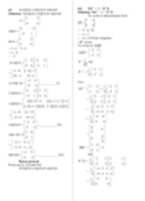 SOLUTION Th Class Math Chapter Matrices And Determinants Studypool