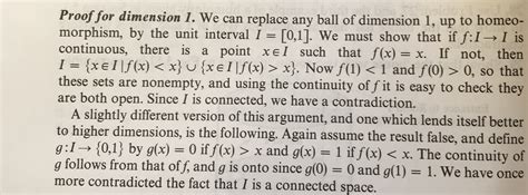 General Topology Explanation Of Brouwer Fixed Point Theorem In One