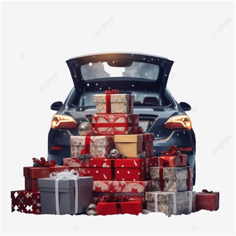 차 트렁크에 있는 선물 상자와 크리스마스 메리 크리스마스 크리스마스 자동차 크리스마스 배달 Png 일러스트 및 이미지 에 대한 무료 다운로드 Pngtree