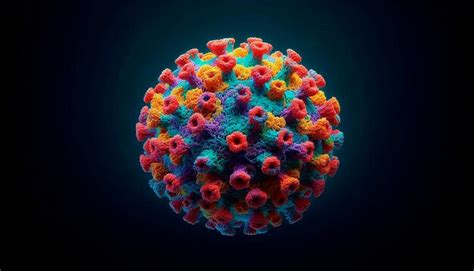 A Blue And Red Speckled Object Is In The Water Premium Ai Generated Image