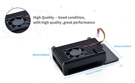 Amazon Com GeeekPi Armor Case With Fan For Raspberry Pi 5 Aluminum Case With Cooling Fan For