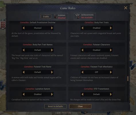 Carnalitas Unified Sex Mod Framework For Ck3 Crusader Kings 3