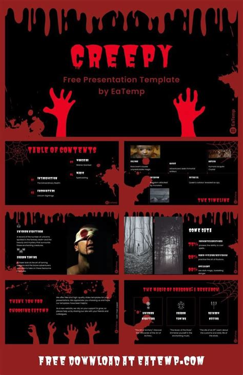 Creepy 13 Presentation Slides Design Presentation Templates Powerpoint Presentation Templates