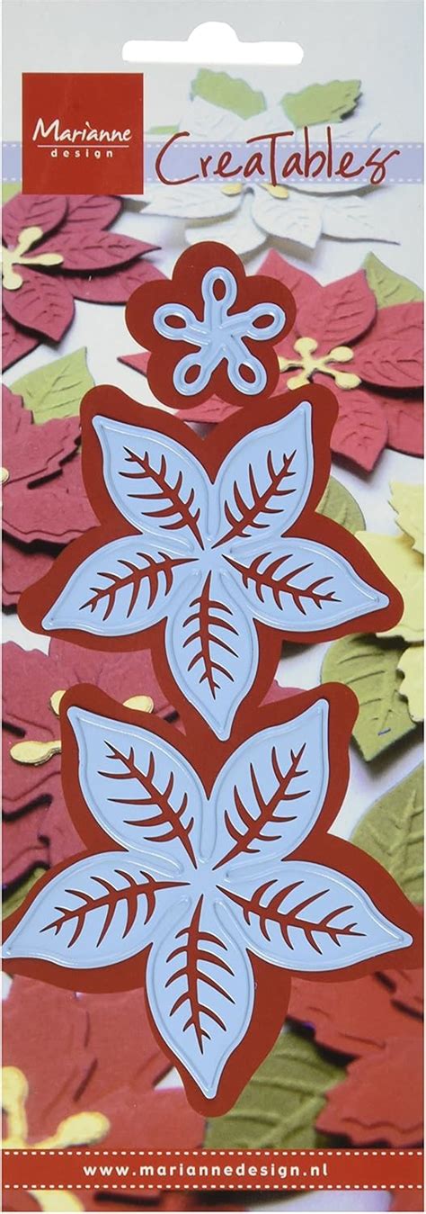 Marianne Design Poinsetta Straight Creatable Die Blue Uk