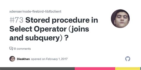 Stored Procedure In Select Operator Joins And Subquery · Issue 73