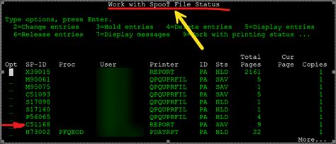 Solved How Do I View Work With Spool File Status Screen On Ibm Iseries