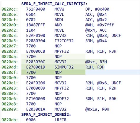 参考译文 Tms320f280049：sfra：sfraf32inject 函数出现问题 C2000™︎ 微控制器（参考译文帖