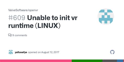 Unable To Init Vr Runtime Linux · Issue 609 · Valvesoftwareopenvr