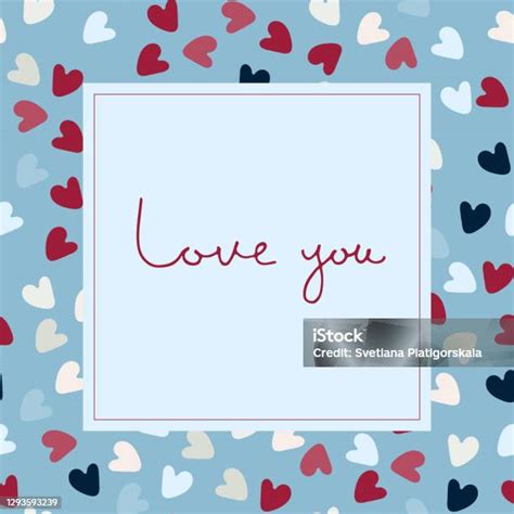 하트 모양으로 배경에 손으로 쓴 문구를 사랑해요 인사말 카드 템플릿 사랑 발렌타인 데이 컨셉 격언에 대한 스톡 벡터 아트 및 기타 이미지 Istock