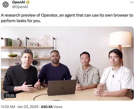 可联网自主完成任务！openai发布智能体operator，给ai Agent又添了把火！