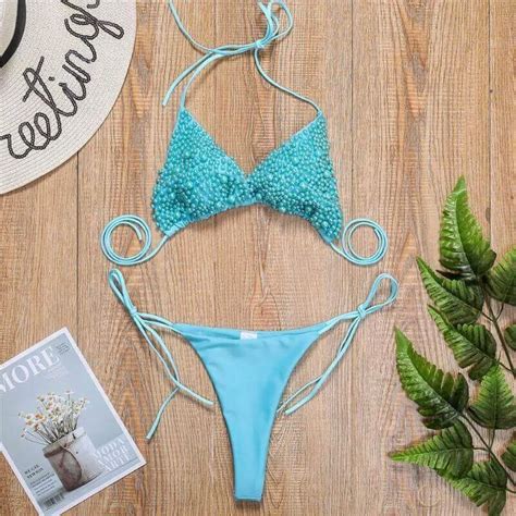 Sexy Halter Mini Bikini Female Swimsuit Women Woman Feeling