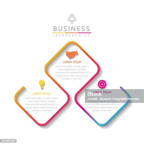 벡터 비즈니스 프리젠 테이션 연결 단계 인포 그래픽 템플릿 3에 대한 스톡 벡터 아트 및 기타 이미지 3 개념 개발