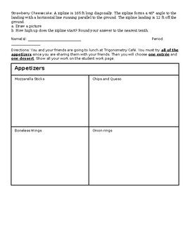Editable Trig Project By Antoinette Fox TPT