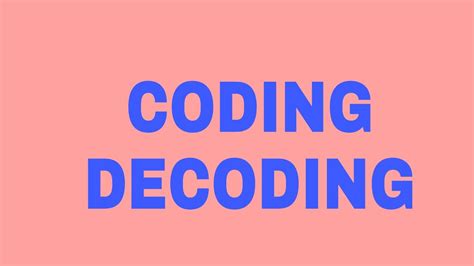 Coding Decoding In Reasoning For Bank Exams Part1 Youtube