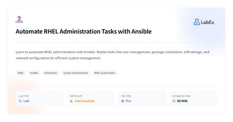 Automate Rhel Administration Tasks With Ansible Labex