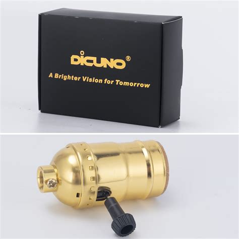 Dicuno 2pcs 3 Way Lamp Socket Replacement Ul Listed E26 Incandescent Light