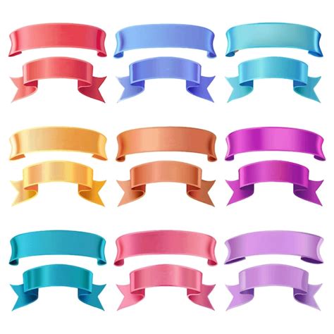 리본 백색 배경에 배너 프리미엄 Ai 생성 벡터