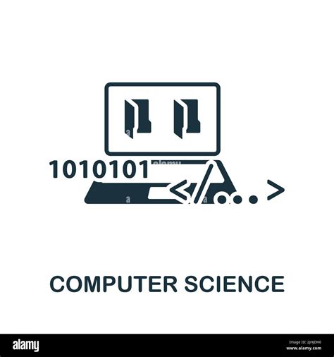 Computer Science Icon Monochrome Simple Line Data Science Icon For Templates Web Design And