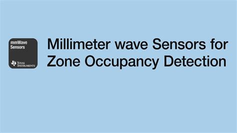 Mmwave Sensors For Zone Occupancy Detection Video