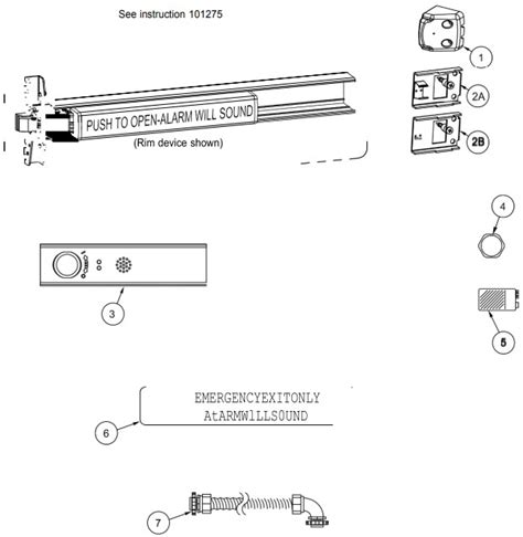 Detex V40 Eb Cd Power Alarmed Rim Exit Device Instruction Manual