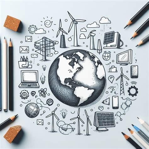 Contemporary World Sketch Modernity Global Elements AI Art