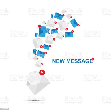 새 메시지에 대 한 알림 새 메시지 사회 개념 평면 벡터 일러스트 Eps 10 메시지에 대한 스톡 벡터 아트 및 기타 이미지 메시지 모던 양식 문자 Istock