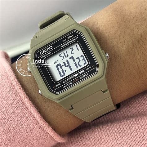Casio Digital Unisex Watch W 217h 5a Digital Resin Band Resin Glass