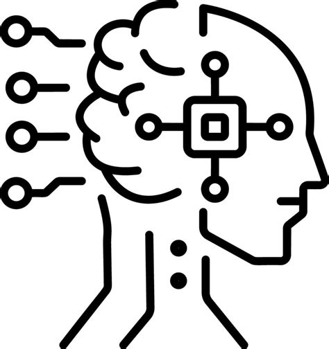 A Line Style Icon Of Robot Brain 56294512 Vector Art At Vecteezy