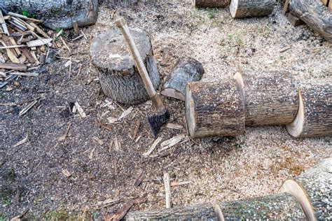 Photography On Theme Big Steel Axe With Wooden Handle Stock Image Image Of Hack Knife 268488707