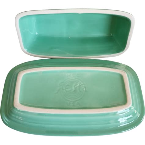 Homer Laughlin Fiesta Mist Green 14 Lb Covered Butter