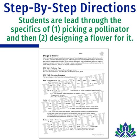 Plant Reproduction Activity Design A Flower Flying Colors Science