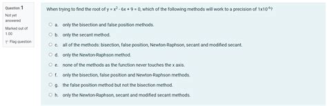 Solved Question Not Yet Answered Marked Out Of Flag Chegg Com