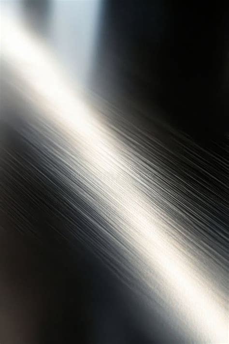 Abstract Metallic Surface Texture Reflecting Light In A Blurred