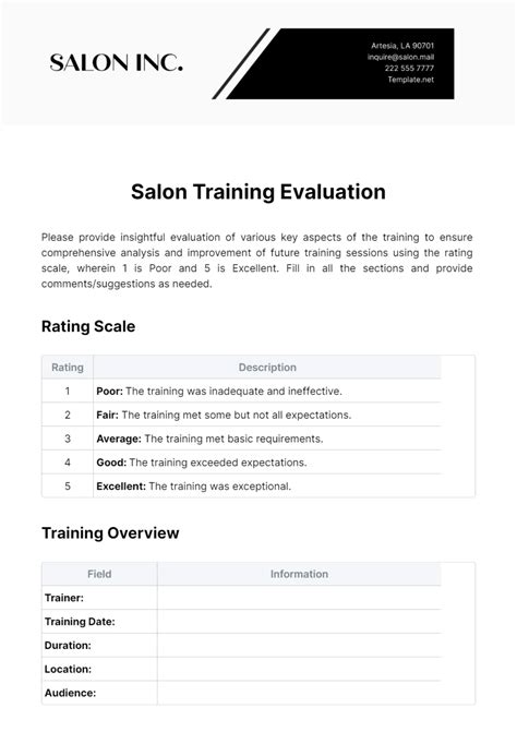 Page 4 Free Evaluation Templates And Examples Edit Online And Download