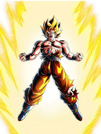 Goku Ssj 568px Render 4[dokkan Battle] By Maxiuchiha22 On Deviantart Anime Dragon Ball Goku