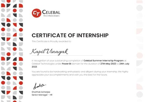 kapil vinayak on linkedin internshipcertificate powerbi