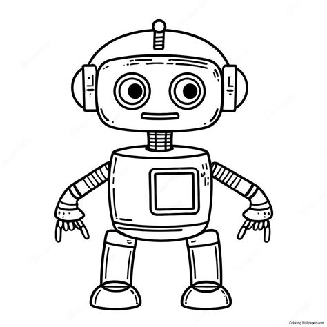 Fun Coding Robot Coloring Page 38114 30146