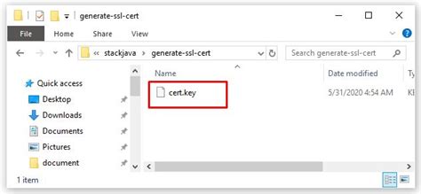 Hướng Dẫn Tạo Certificate Ssl Trên Windows File Key Pem Stackjava
