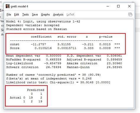 Logistic Regression With Gretl Analytics4all