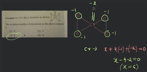Example 4 Cro5 Has A Structure As Shown The Oxidation Number Of Chromi